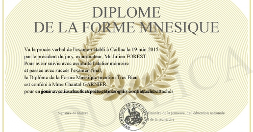Diplome de la Forme Mnesique