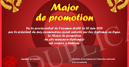Major de promotion