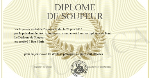 Diplome de Soupeur
