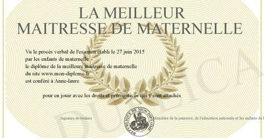 la meilleur maitresse de maternelle