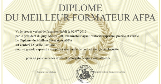Diplome du Meilleur Formateur AFPA