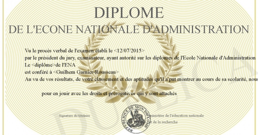 Diplome de l Econe Nationale d Administration