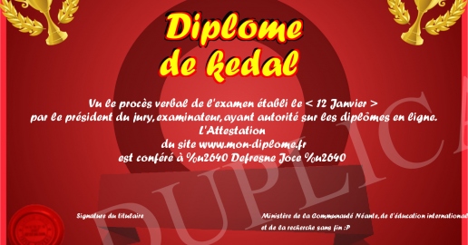 Diplome de kedal