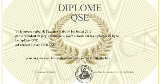 Diplome QSE