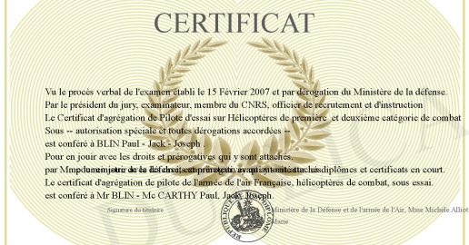 CERTIFICAT