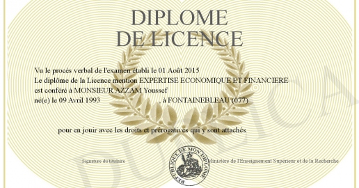 Diplome de Licence