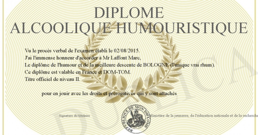 Diplome alcoolique humouristique