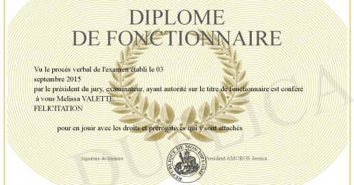 Diplome de fonctionnaire