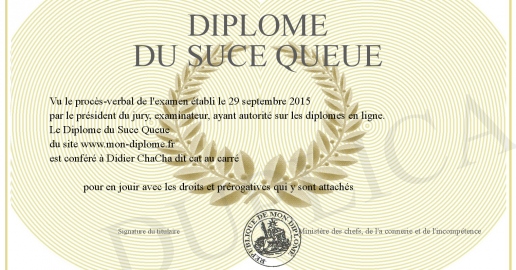 Diplome Du Suce Queue 7460