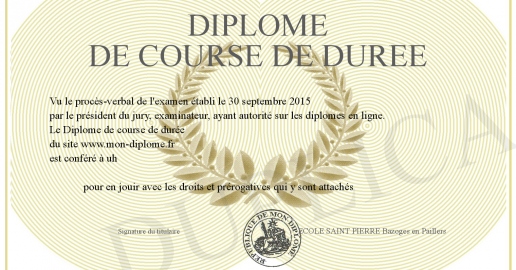 Diplome de course de duree
