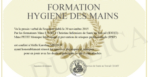 Formation Hygiene des mains