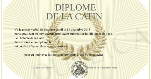 Diplome de la Catin