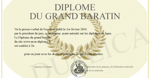Diplome du grand baratin