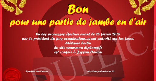 Bon pour une partie de jambe en l air