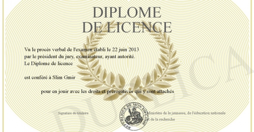 Diplome de licence
