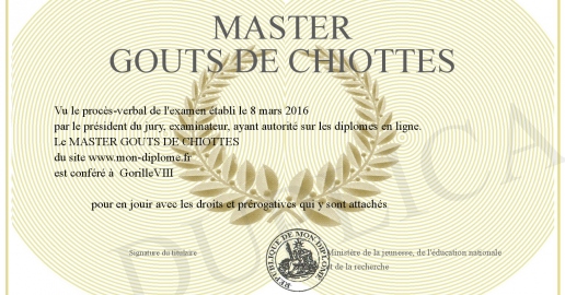 MASTER GOUTS DE CHIOTTES