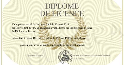 Diplome de licence