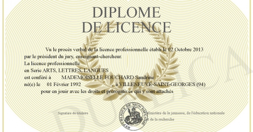 Diplome de licence