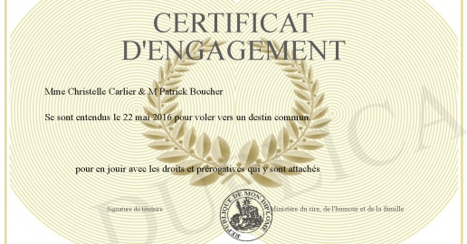Certificat d Engagement