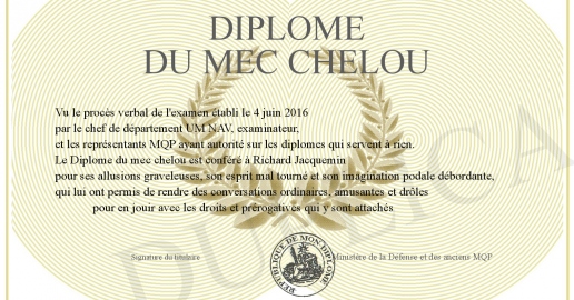 Diplome du mec chelou