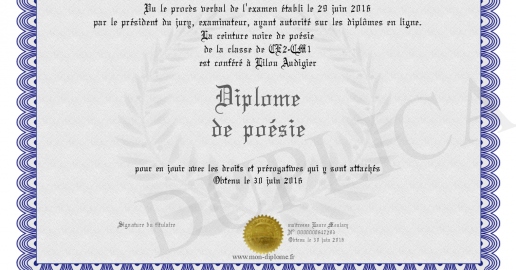 Diplome de poesie