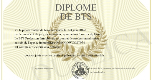 Diplome de BTS