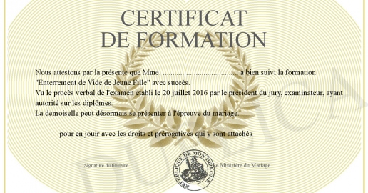 Certificat de formation