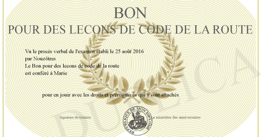 Bon pour des lecons de code de la route