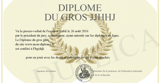 Diplome du gros jjhhj
