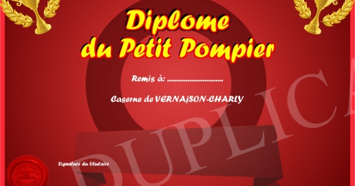 Diplome du Petit Pompier