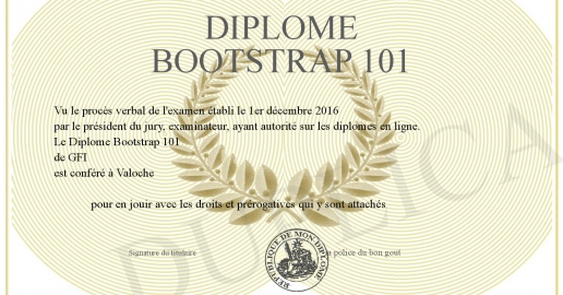 Diplome Bootstrap 101