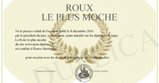 Roux le plus moche
