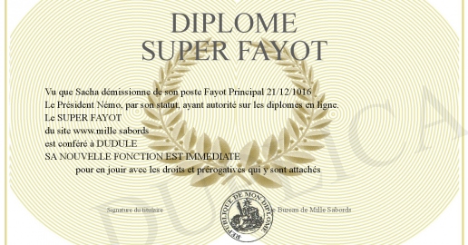 DIPLOME SUPER FAYOT