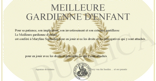 Meilleure gardienne d enfant