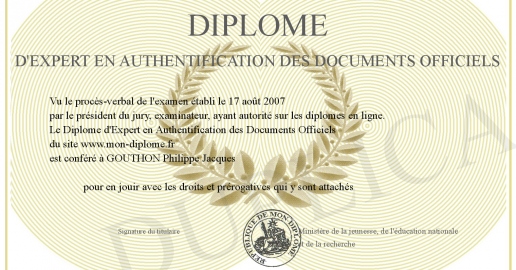 Diplome d Expert en Authentification des Documents Officiels