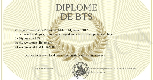 Diplome de BTS