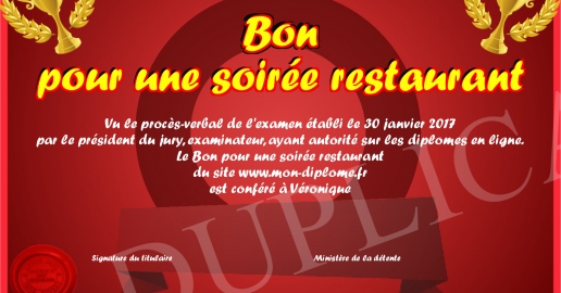 Bon pour une soiree restaurant
