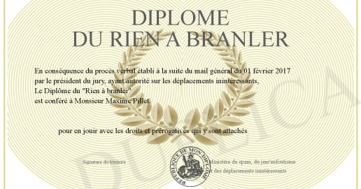 Diplome du Rien a branler