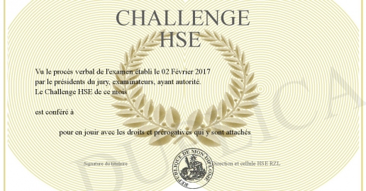 CHALLENGE HSE