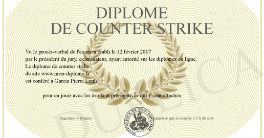 diplome de counter strike