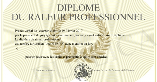 Diplome du raleur professionnel