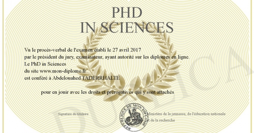 PhD in Sciences