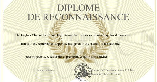 Diplome de Reconnaissance