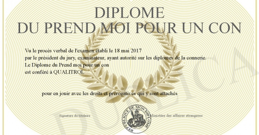 Diplome du Prend moi pour un con