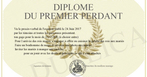 Diplome du premier perdant