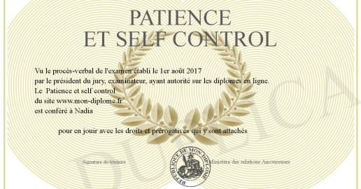 Patience et self control