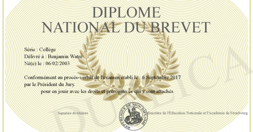 Diplome National du Brevet