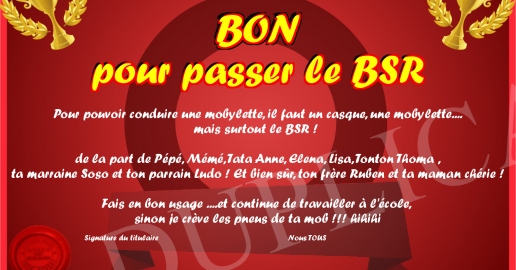 BON pour passer le BSR