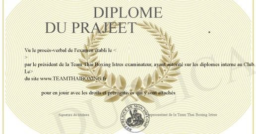 Diplome du prajeet