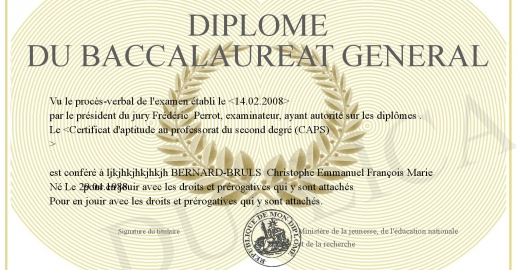 Diplome du baccalaureat general